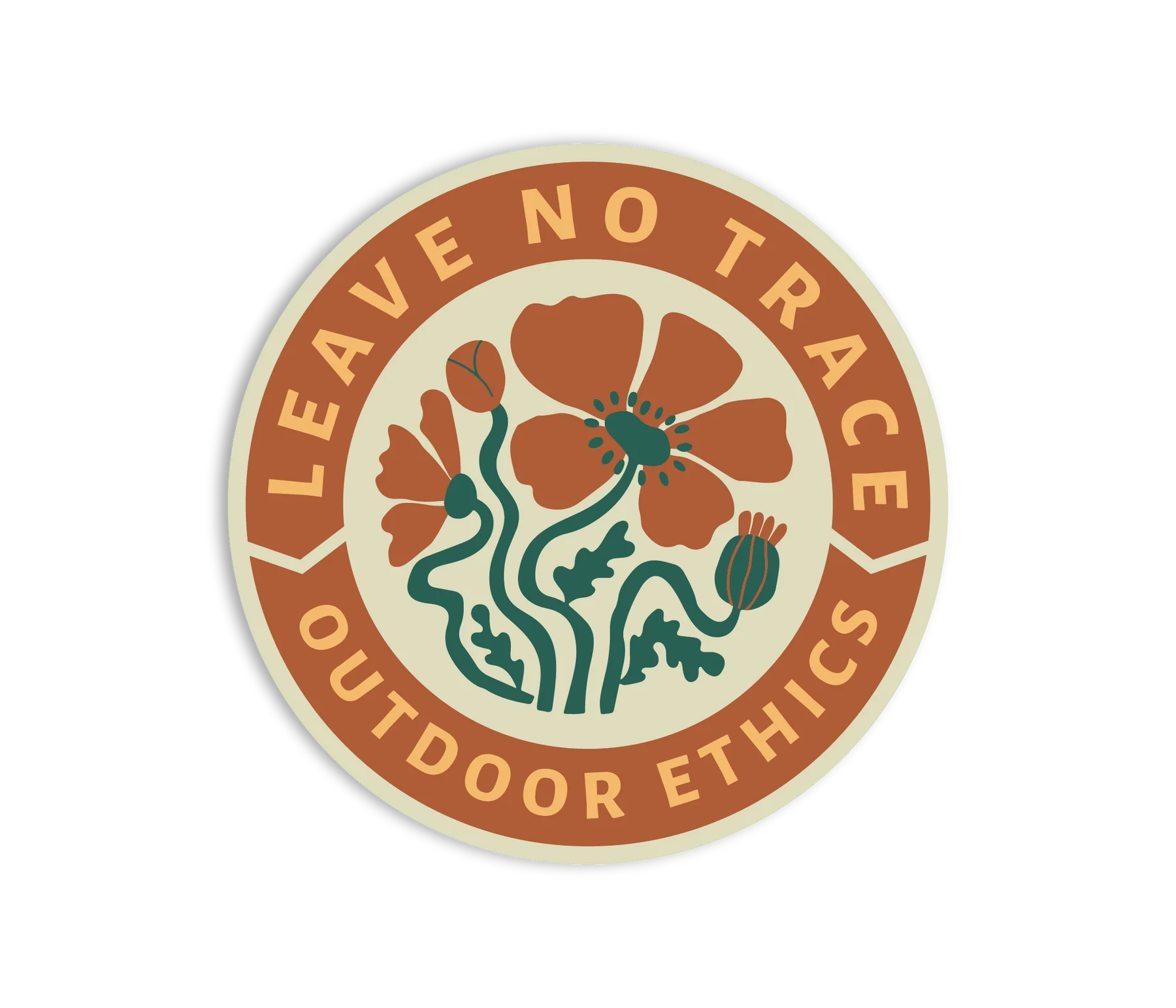 Leave No Trace Outdoor Ethics Sticker - Base Camp Outdoors Co
